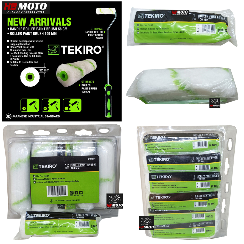 Jual 1 Pack isi 12 Pcs Bulu Kuas Roll Refill 4" Tekiro/Roller Paint ...