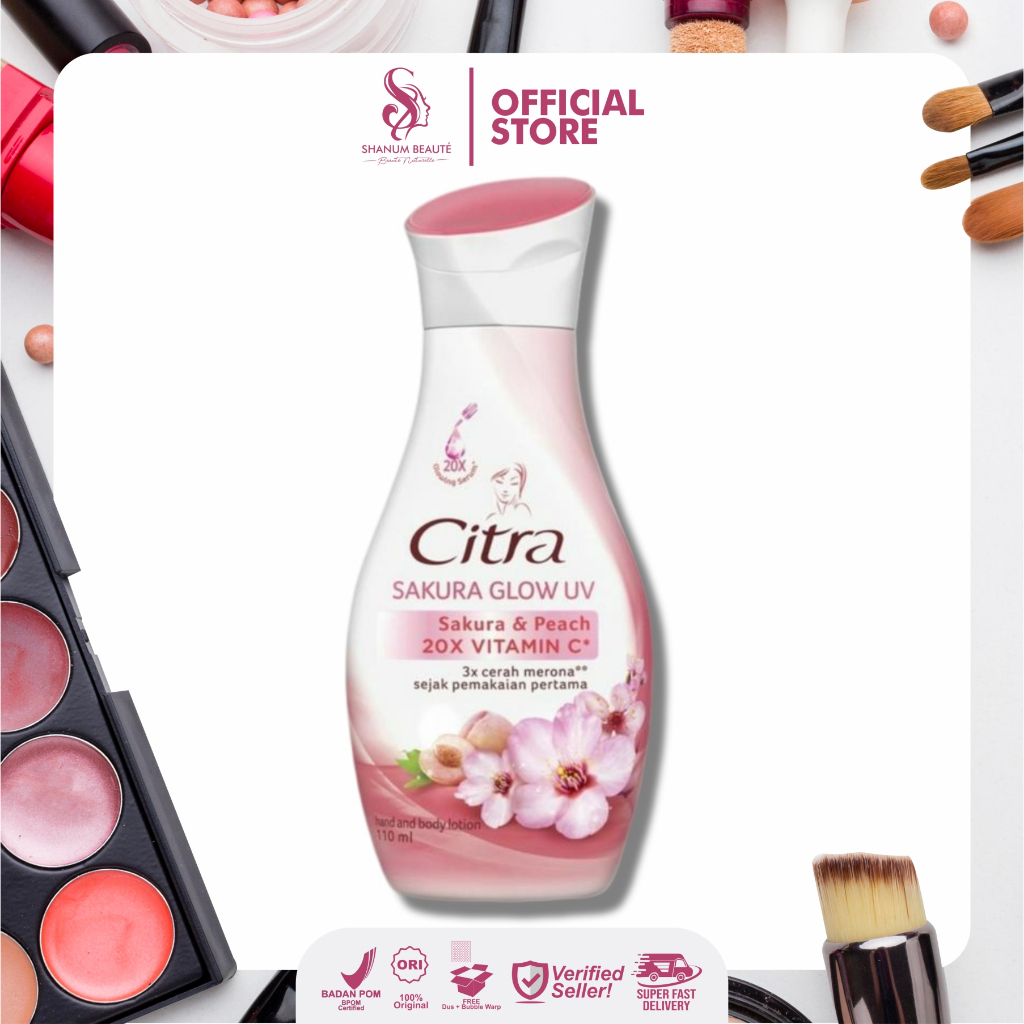 Jual Citra Hand Body Sakura Glow Uv Lotion - 110ml | Shopee Indonesia