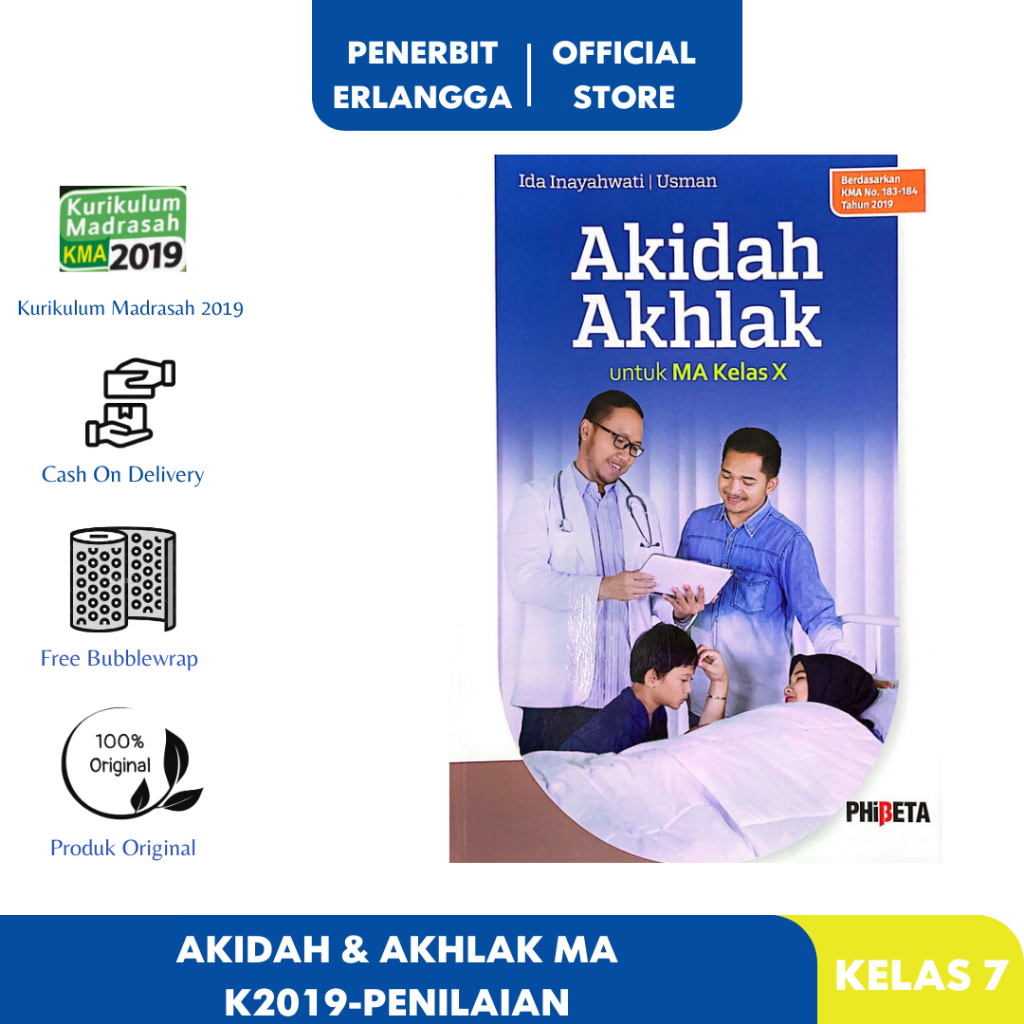 Jual AKIDAH & AKHLAK MA KELAS 10 KURIKULUM 2019 LULUS PENILAIAN -ERLANGGA | Shopee Indonesia