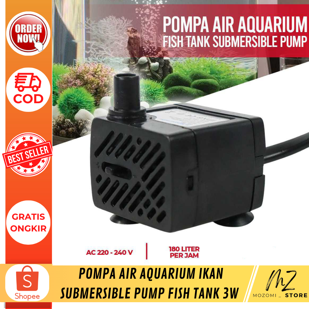 Jual Pompa Air Aquarium Ikan Submersible Pump Fish Tank 3W Airrator ...
