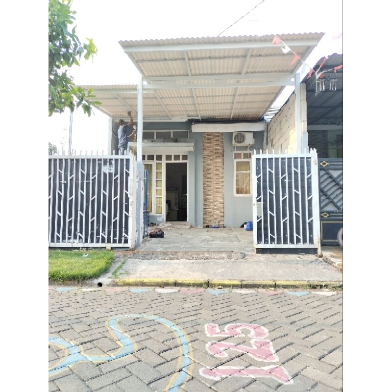 Jual kanopi baja ringan atap alderon single RS tiang lurus | Shopee ...