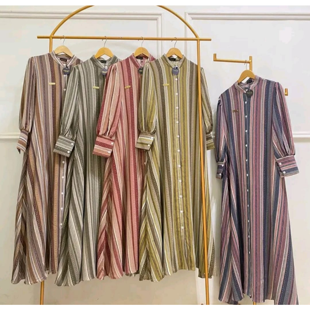 Jual GAMIS CRINGKEL MOTIF SALUR JUMBO FULL KANCING MUSLIM WANITA GAUN PESTA KONDANGAN MEWAH ...