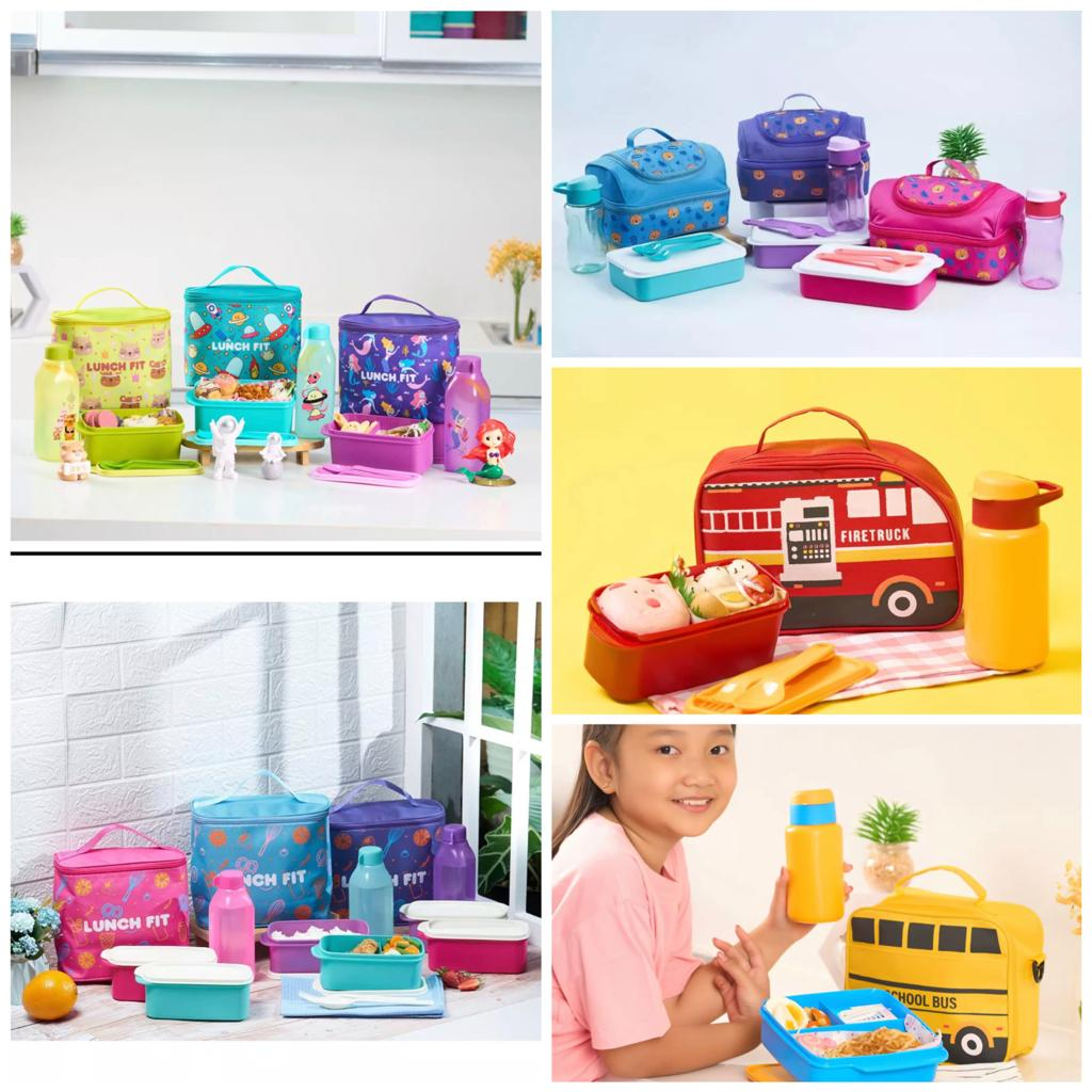 Jual GISELLE SHOP CPM JENNIE LUNCH FIT LUNCH BOX SET 5 PCS /TAS BEKAL/TAS BEKAL SET/BEKAL NASI ...