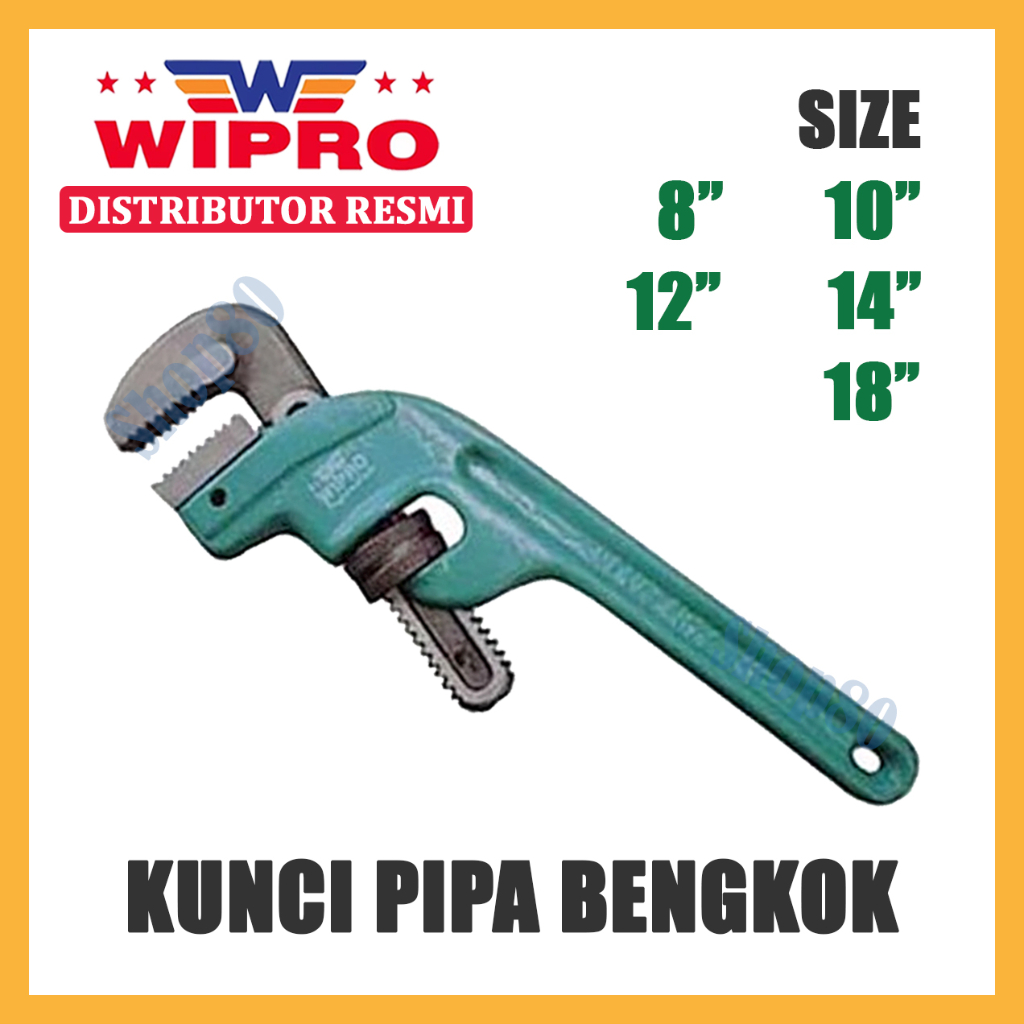 Jual Wipro Kunci Pipa Bengkok Ledeng 8" 10" 12" 14" 18" inci inch ...