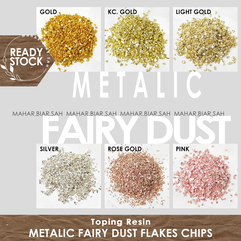 Jual RS Metalic Fairy Dust Flakes Chips / Kerajinan / Resin / Bahan ...