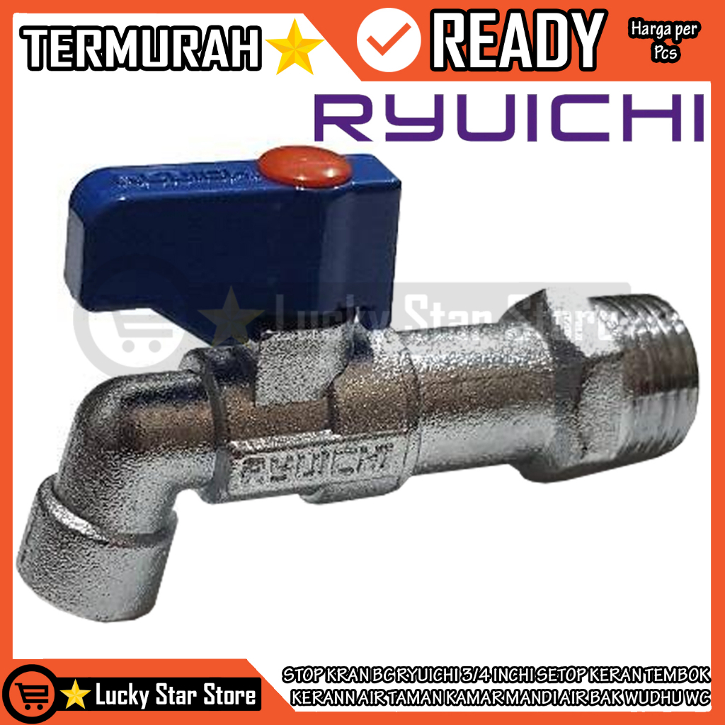 Jual KRAN AIR BC RYUICHI 3/4 INCHI SETOP KERAN TEMBOK STOP KERANN TAMAN ...