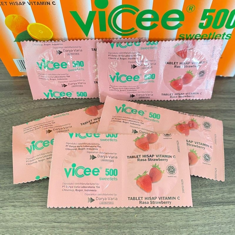 Jual VICEE 500 Tablet Hisap Vitamin C (Harga per 2 biji) | Shopee Indonesia