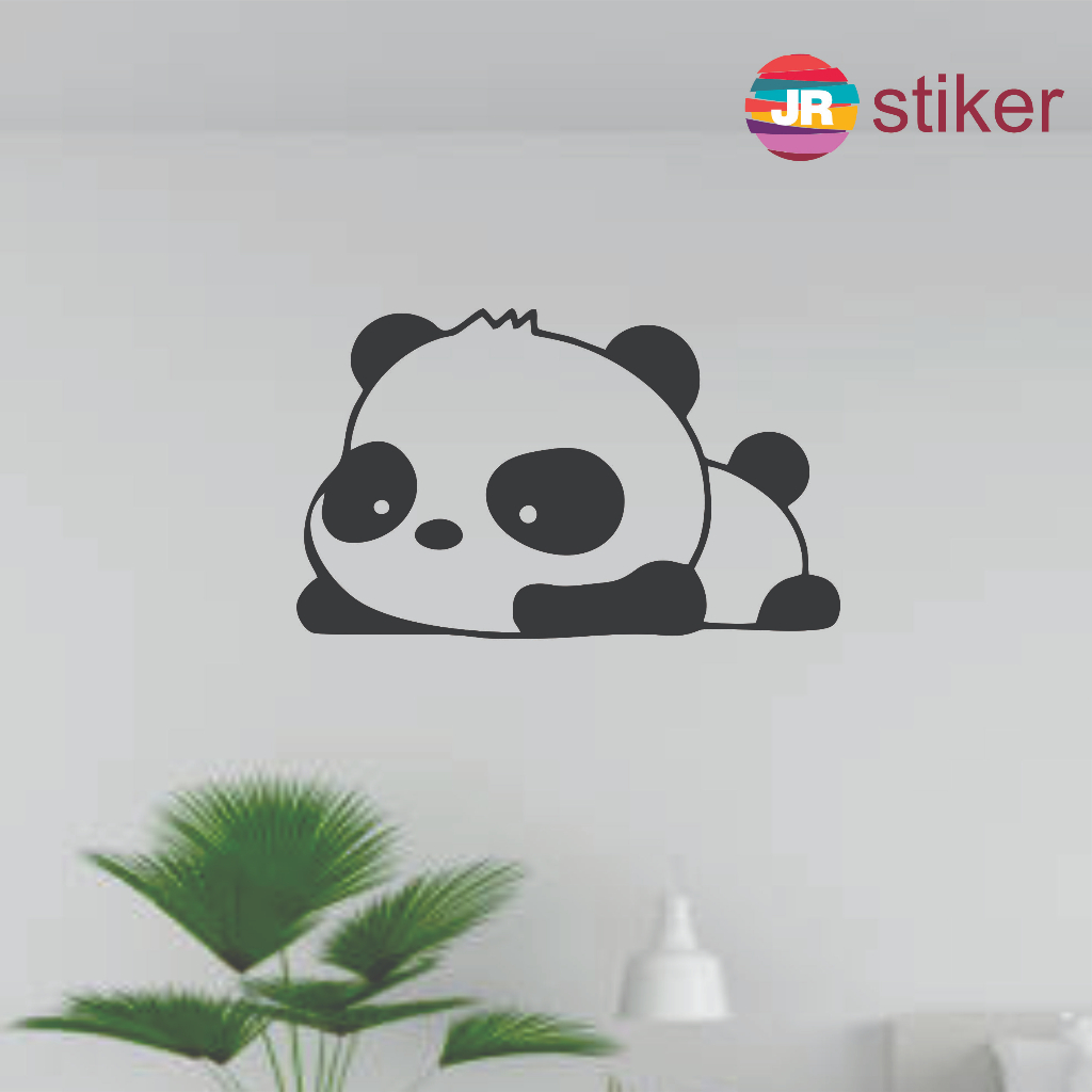 Jual Wall stiker cutting panda cute untuk helm, motor, mobil, dinding, kaca (BISA CUSTOM UKURAN ...