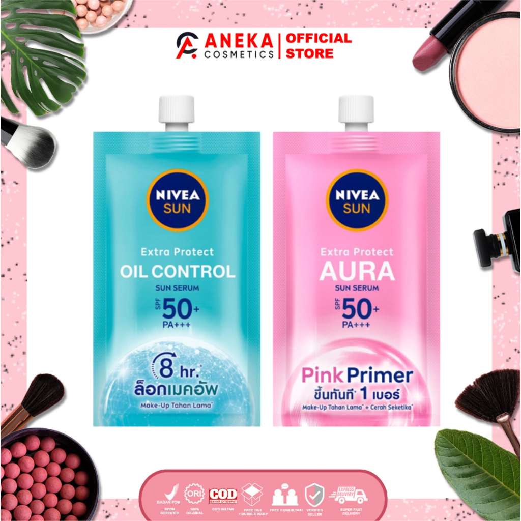Jual NIVEA SUN SERUM EXTRA PROTECT AURA OIL CONTROL SPF50 SACHET 7ML ...