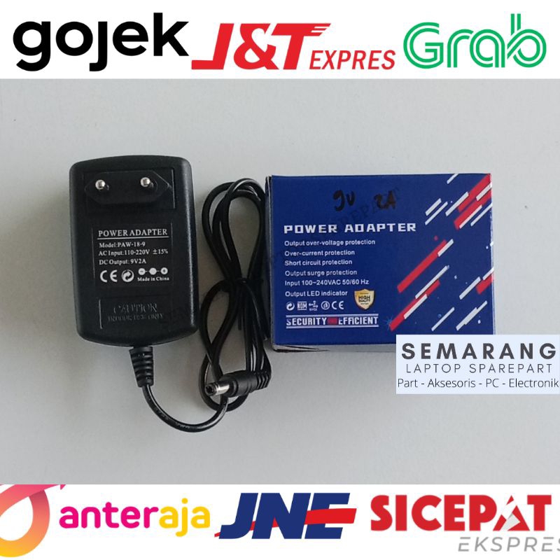 Jual ADAPTOR 9V 2A Power Adapter STB Monitor Cctv Modem Router wifi 9 ...