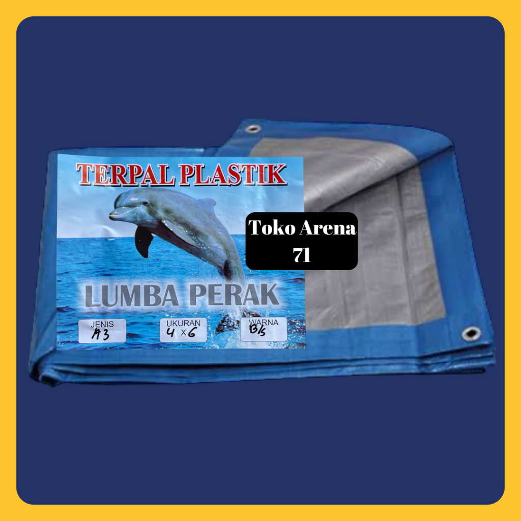 Jual Terpal Plastik A3 Serbaguna 4x6 6x4 biru silver Lumba perak ...