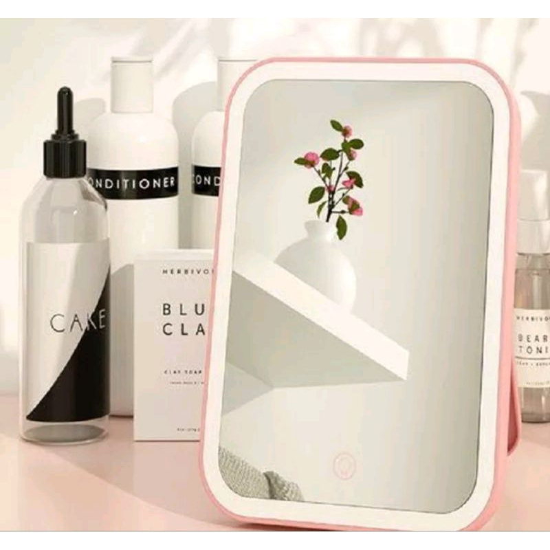 Jual Cermin Rias Makeup kaca lampu LED mirror touch screen | Shopee ...