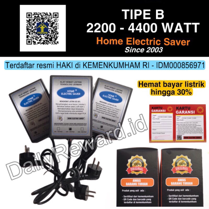 Jual Alat Penghemat Listrik - Home Electric Saver Original 2200 - 4400 ...