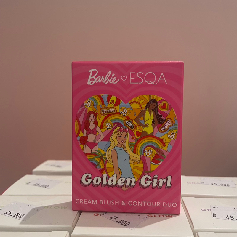 Jual esqa x barbie golden girl cream blush and contour strawberry ...