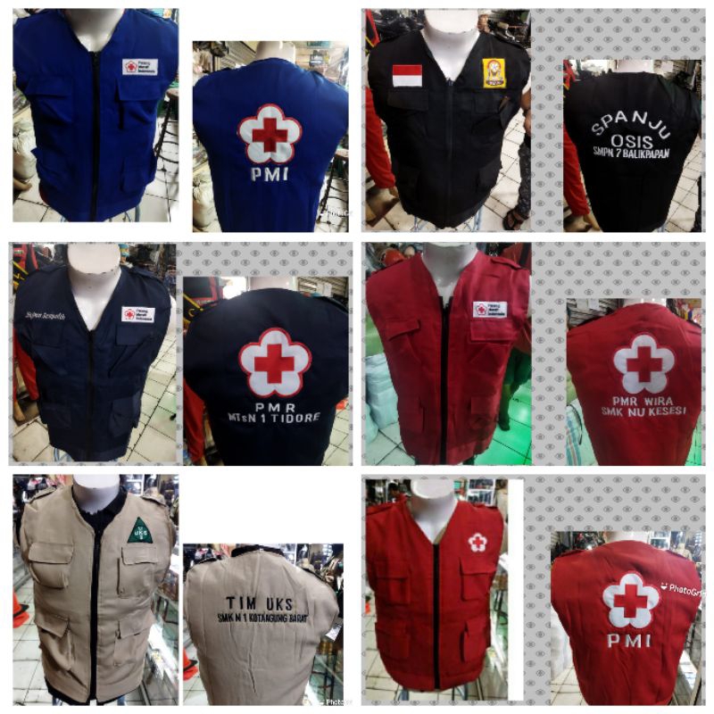Jual Rompi PMI Bordir#rompi PMR#rompi UKS#rompi osis#rompi custum ...