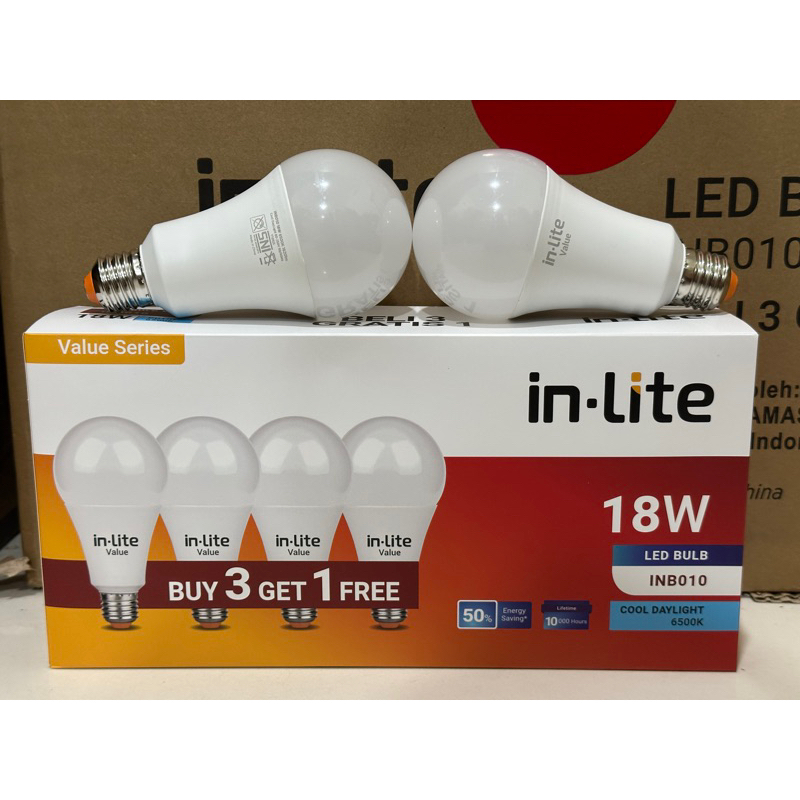 Jual Inlite Value 3 Gratis 1 5W 7W 9W 12W 15W 18W In-Lite Value 5 Watt ...