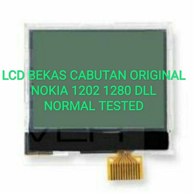 Jual LCD BEKAS CABUTAN ORIGINAL NOKIA 1202 1280 DLL NORMAL TESTED ...