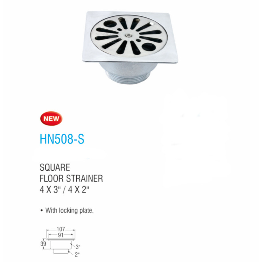 Jual SAN EI HN508-S ORIGINAL FLOOR DRAIN PERSEGI KAMAR MANDI HN508S | Shopee Indonesia