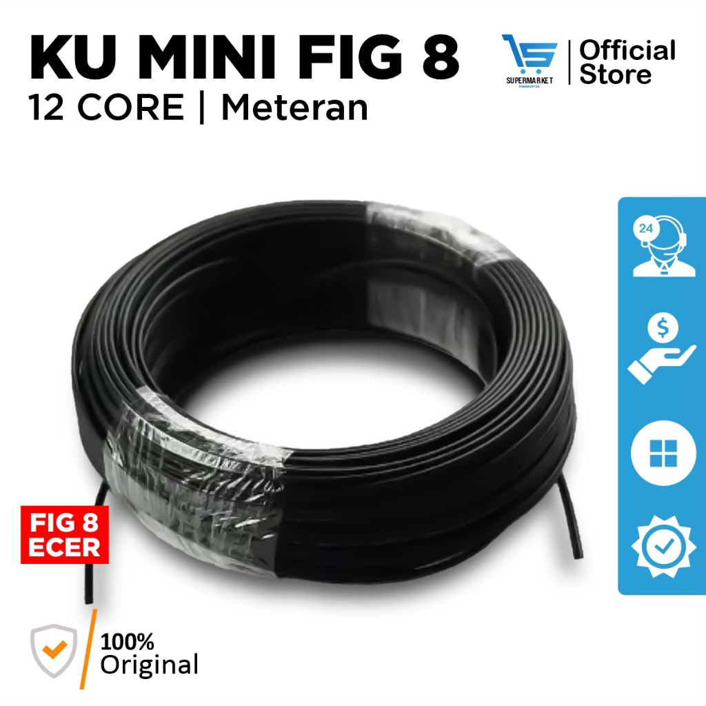 Jual Kabel 12core Fig 8 Fiber Optik Mini Figure 8 Potongan | Shopee ...