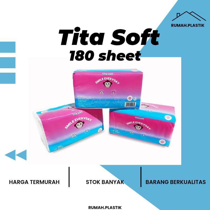 Jual TISU WAJAH TITA SOFT 180 SHEETS 2PLY KUAT TERJAMIN | Shopee Indonesia