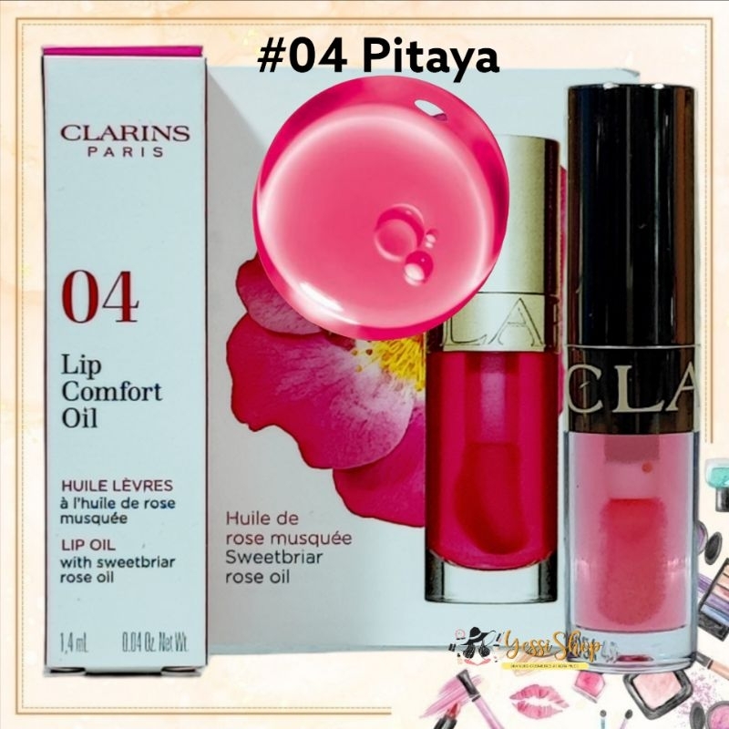 Jual CLARINS MINI LIP COMFORT OIL 1,4ml W/Sweetbriar Rose Oil 04 Pitaya ...