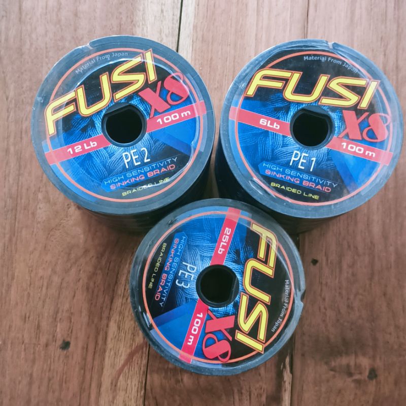 Jual senar pancing PE fuzi x8 100 meter | Shopee Indonesia