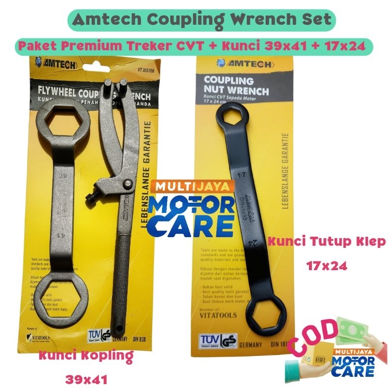 Jual SET Treker CVT + Kunci Mur Kopling Ring 39X41 Tutup Klep 17x24 | Shopee Indonesia