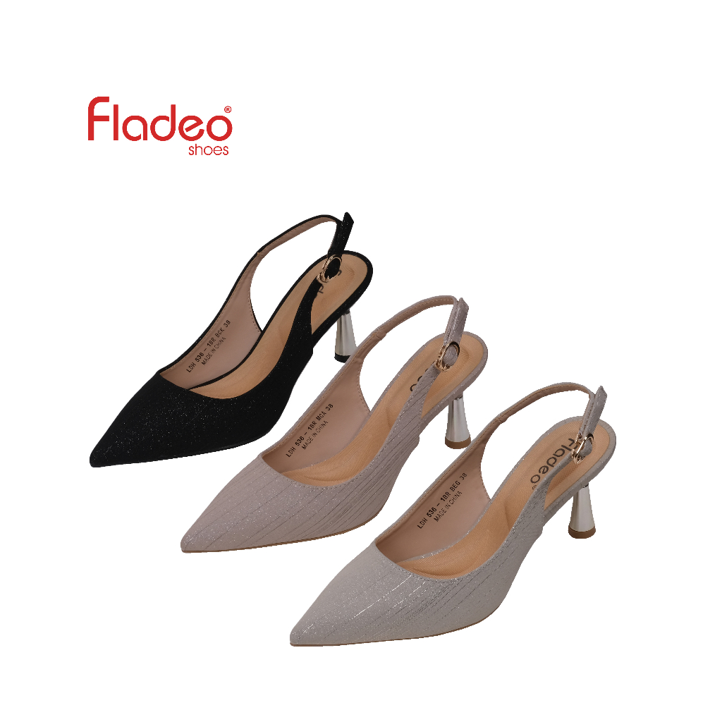 Jual Fladeo G23/LDH536-1BR/Sepatu Sling Back Heel Wanita [ Slingback ...