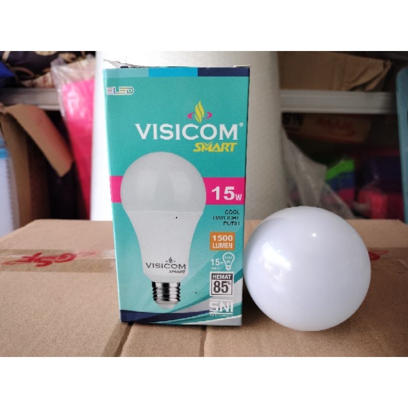 Jual Lampu LED Visicom 15 Watt = 120 Watt 1500 Lumen seper Terang | Shopee Indonesia