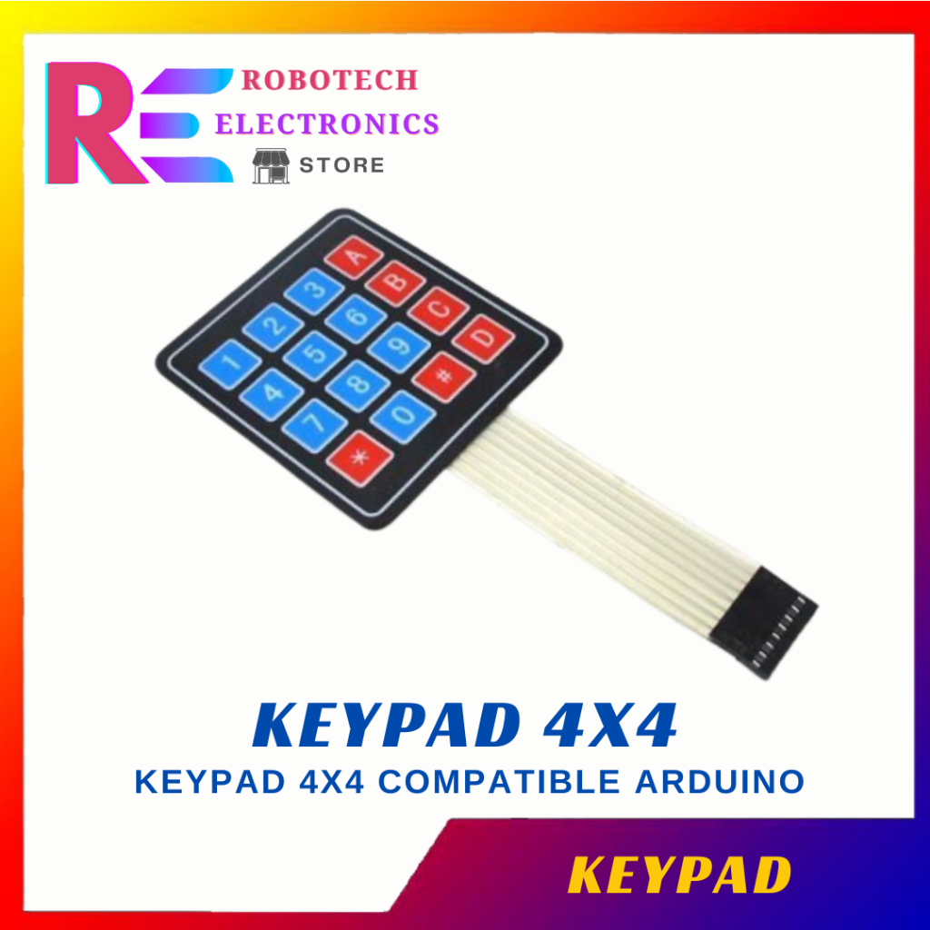 Jual 4X4 Matrix Array 16 Keypad Membrane Arduino Uno | Shopee Indonesia