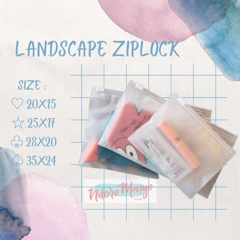 Jual LANDSCAPE Zipper pouch travel zipper storage organizer ziplock ...