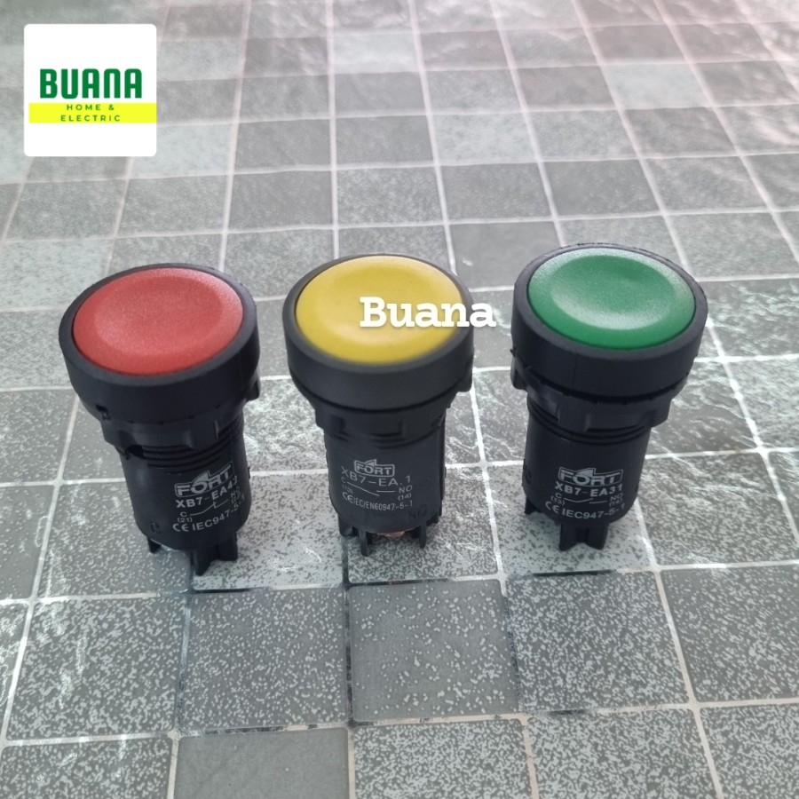 Jual push button Fort/Ewig XB7-EA Merah / hijau / kuning Push Button ...