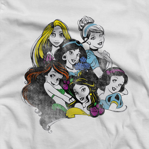Jual Baju Disney Princess Group Bold Color Pop Banner Kaos Dewasa ...