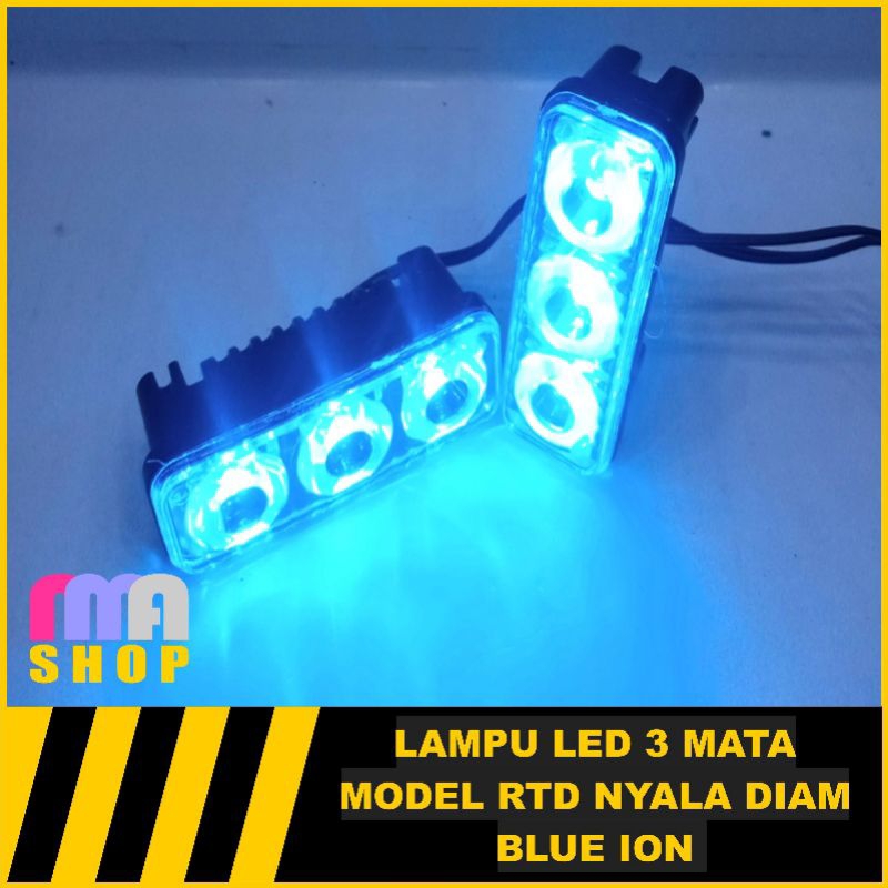 Jual lampu led 3 titik blue ion merah | Shopee Indonesia