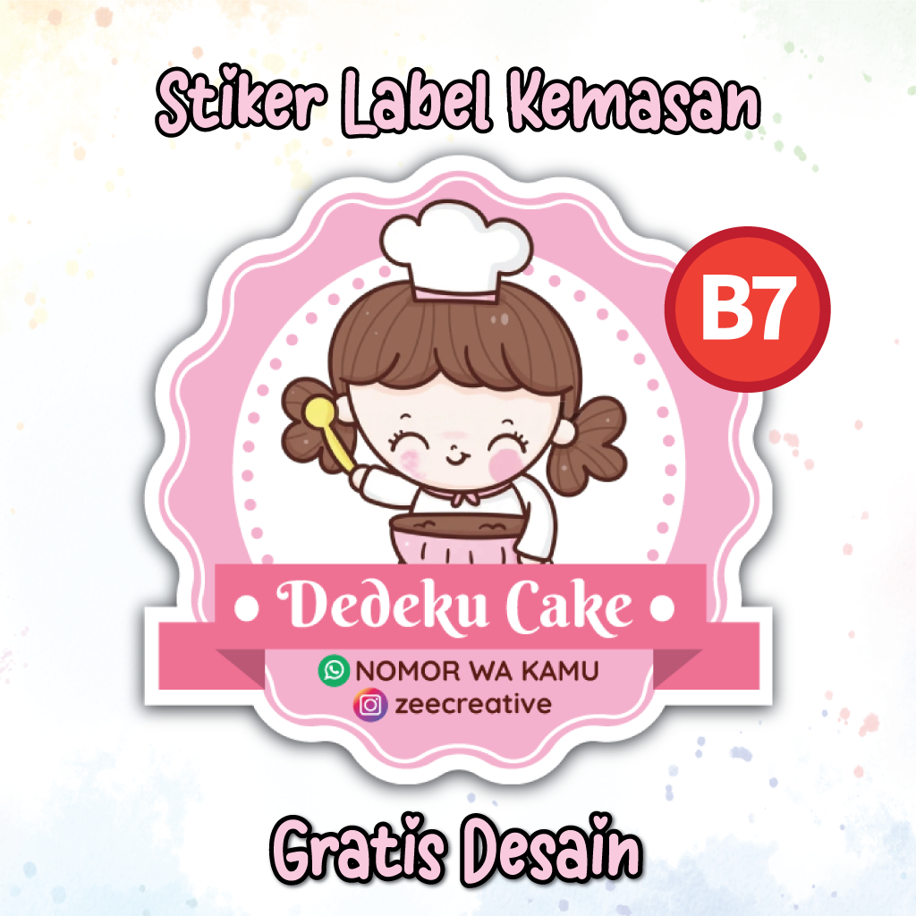 Jual Stiker Label Makanan Custom Logo Gratis Desain | Shopee Indonesia