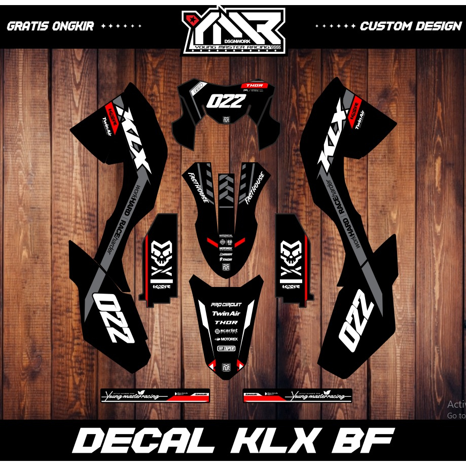Jual Decal sticker stiker motor D TRACKER/DTX Full custom warna cerah ...