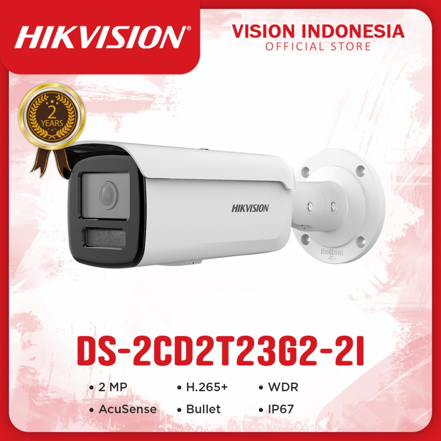 Jual HIKVISION DS-2CD2T23G2-2I - IP CAMERA HIKVISION 2MP WDR H.265 ...