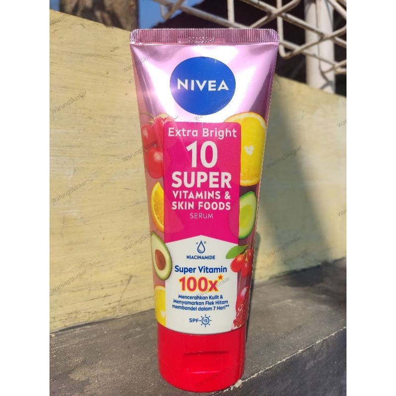 Jual Nivea Extra Bright 10 Super Vitamins & Skin Foods Serum + SPF15 ...