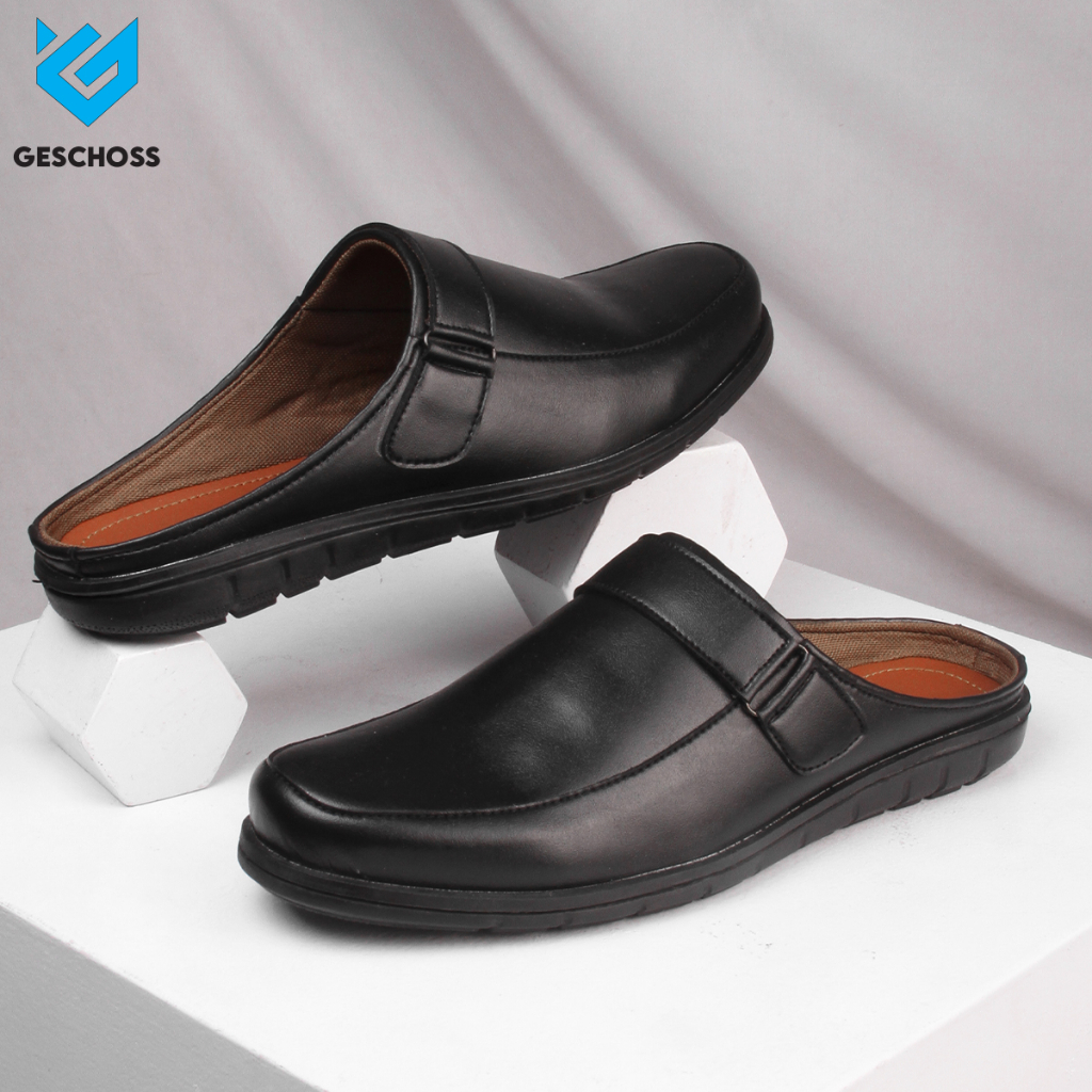 Jual Geschoss Sepatu Pria Sandal Bustong Slop Kulit Asli Berkualitas 39 ...