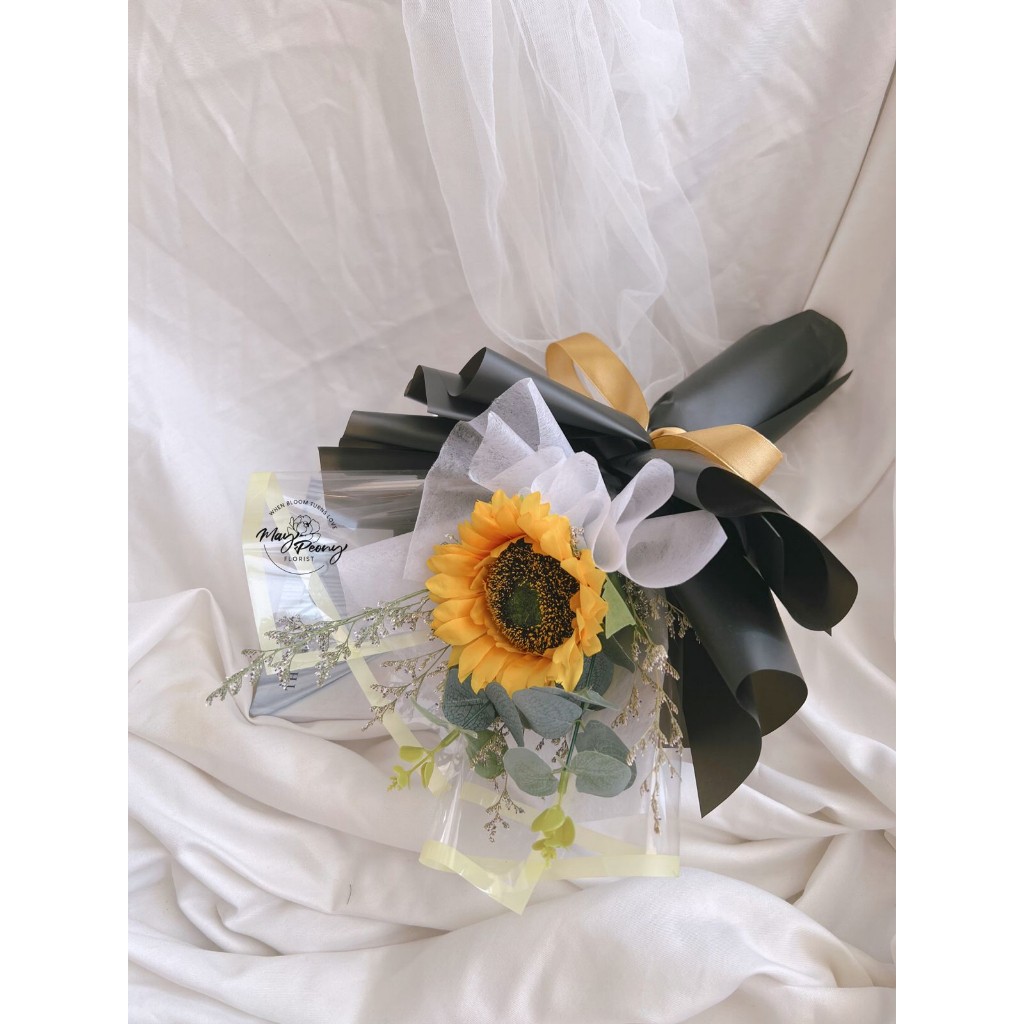 Jual ARTIFICIAL SINGLE SUNFLOWER BOUQUET - BUKET BUNGA WISUDA FLOWER BOUQUET FLORIST BUCKET ...