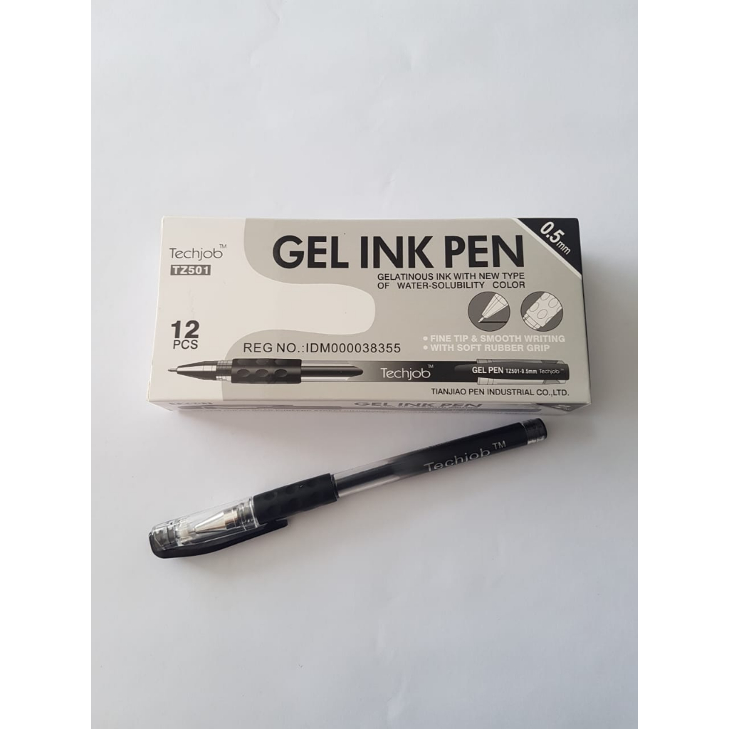 Jual Pulpen Techjob TZ501 0,5mm Hitam (Bolpoin Ballpoint Gel Pen Gel ...
