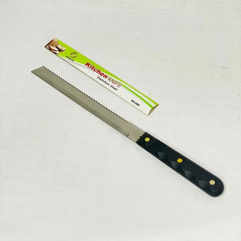 Jual Pisau Roti Panjang 2 Sisi Stainless / Pisau Kue Gerigi Serbaguna ...