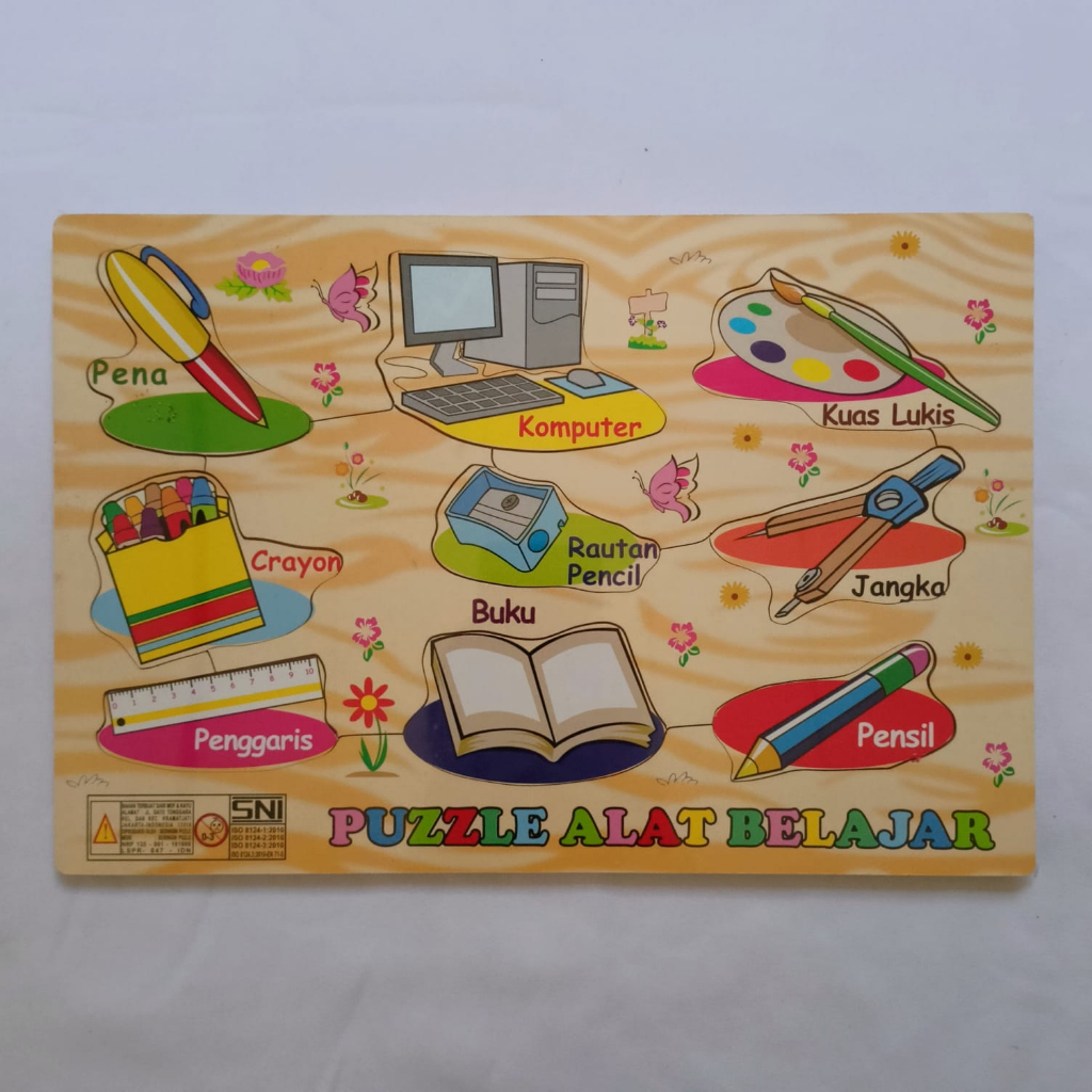 Jual Puzzle Kayu Part 1 SNI BR Alphabet Huruf Angka Hijaiyah Binatang ...