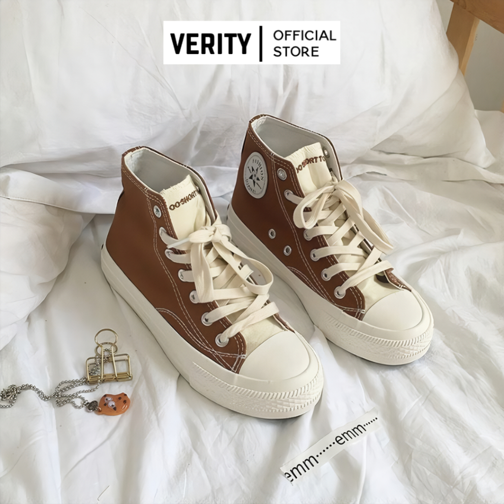 Jual VERITY Sepatu Korean Style Wanita Coklat Cream | Shopee Indonesia