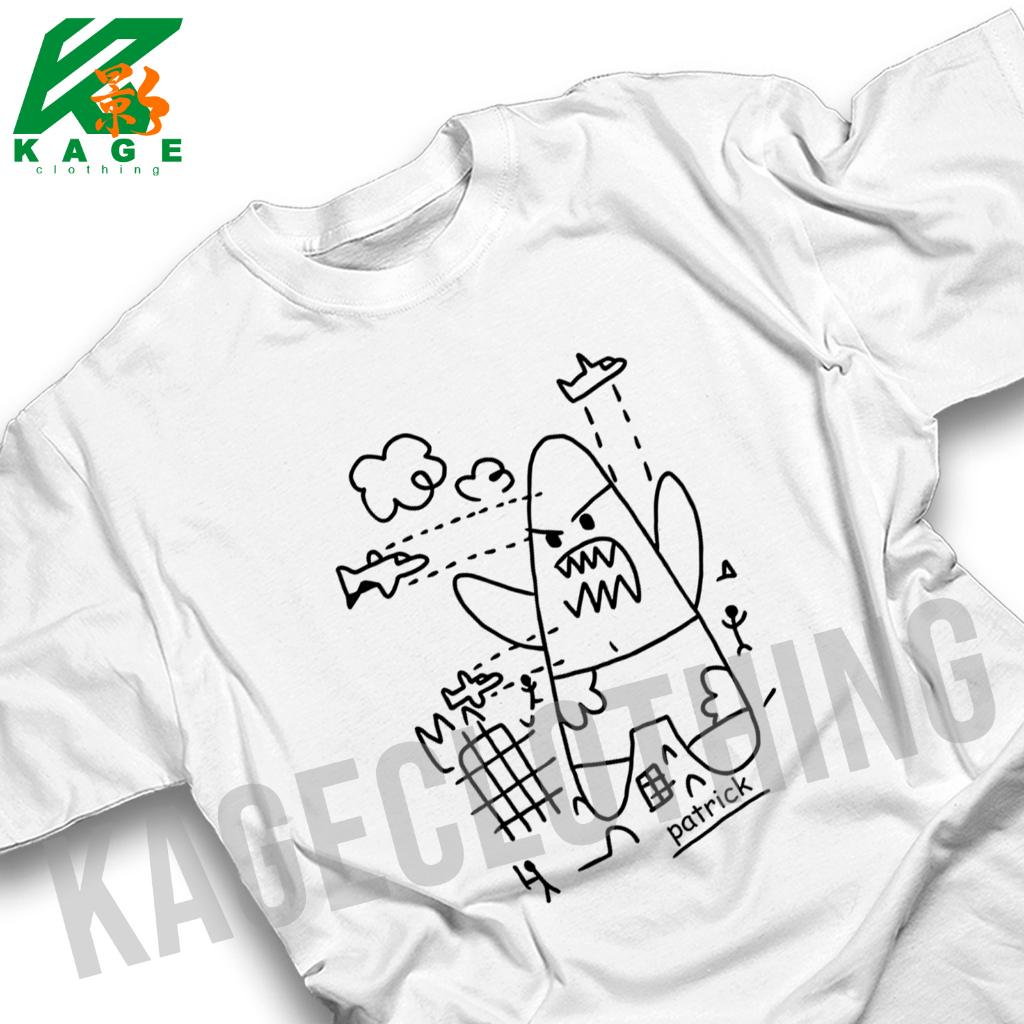 Jual Kaos TANDA TANGAN PATRICK STAR Tshirt baju cotton combed 30s ...