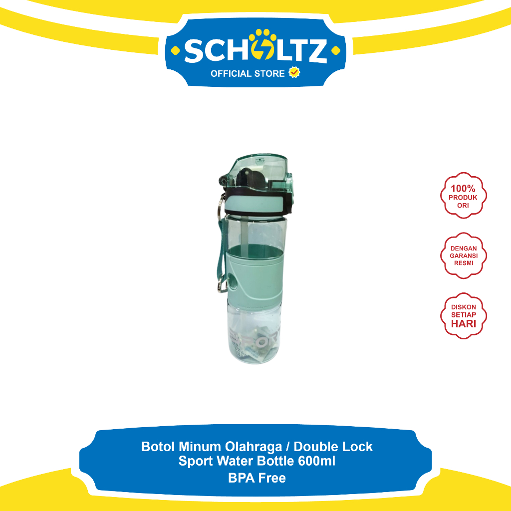 Jual Botol Minum Olahraga / Double Lock Sport Water Bottle 600ml - BPA ...