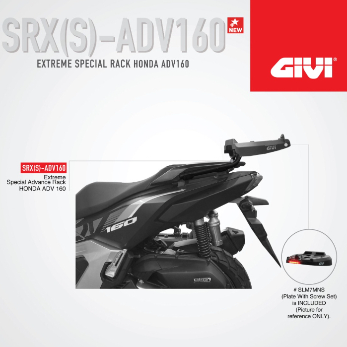 Jual BREKET BRACKET GIVI ADV 160 ADV 150 TIPE SRV SRX WITH STOPLAMP ...