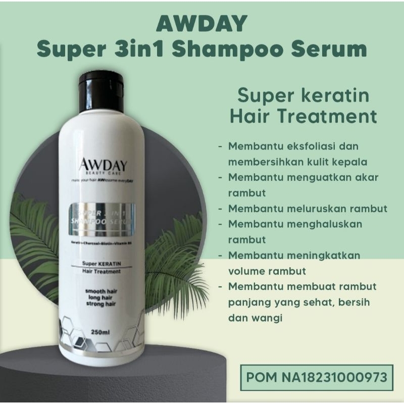 Jual Awday Shampoo 3 in 1 dan Hair Cream Cepat Menumbuhkan Rambut BPOM ...