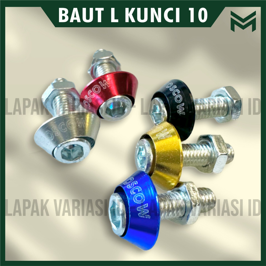 Jual BAUT L 10 KERUCUT / BAUT KERUCUT 6MM SET RING + MONEL CNC / baut ...