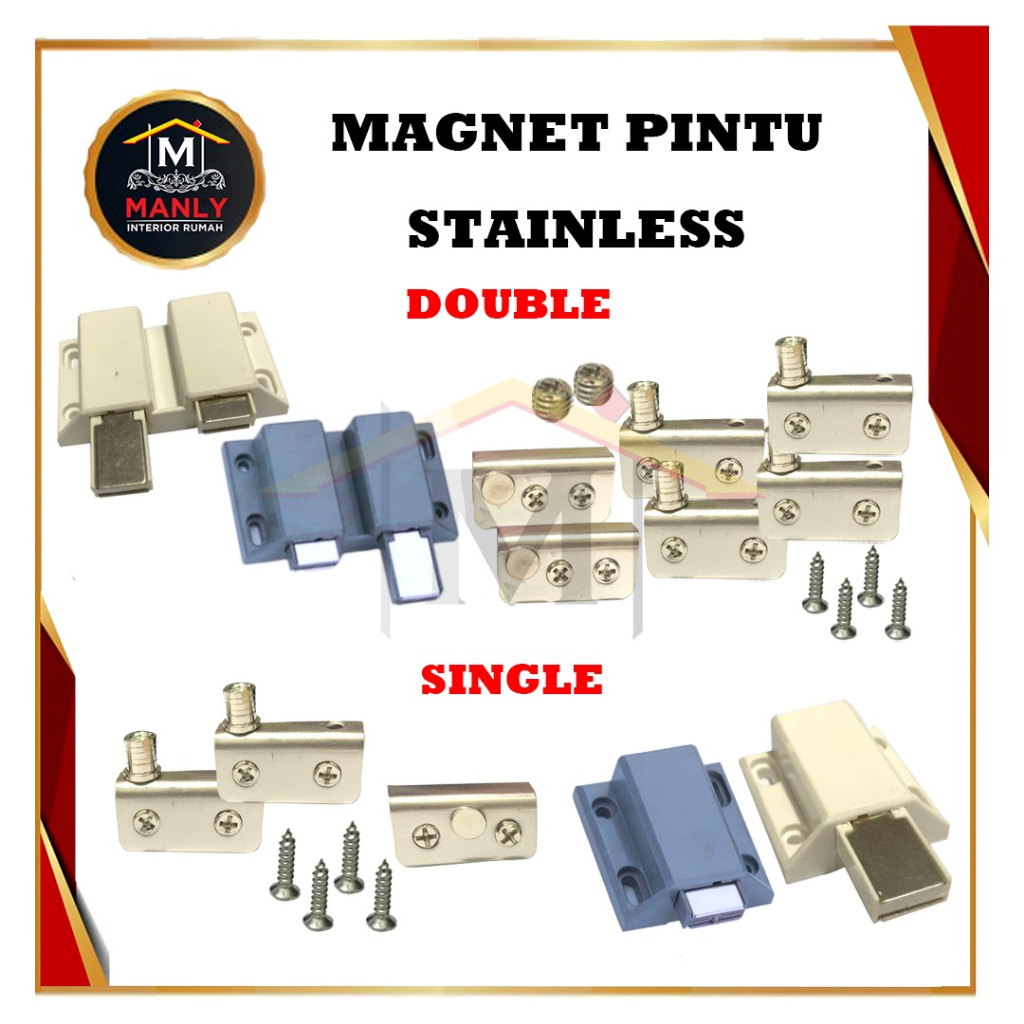 Jual Magnet Pintu Kaca Double & Singel / Engsel Jepit Kaca Double ...